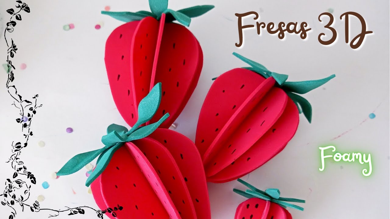 Aprende fácilmente cómo hacer una fresa en foami y adorna tus ...